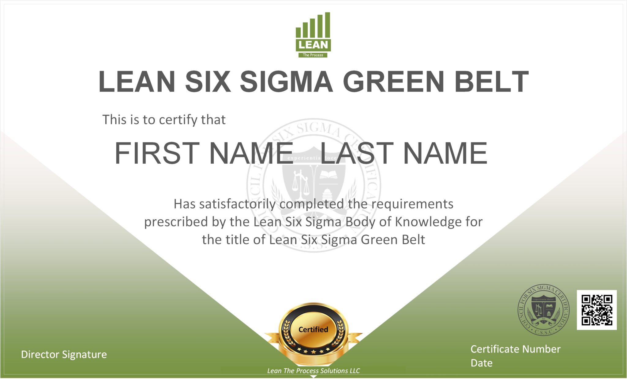 Lean Six Sigma Green Belt Certification - Lean The Process