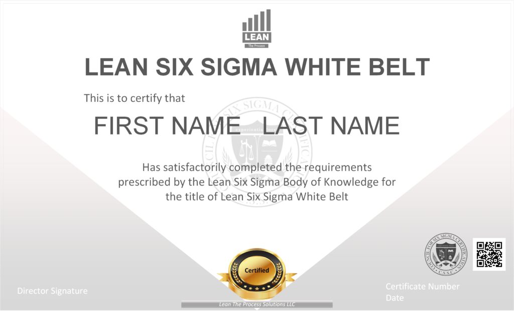Lean Six Sigma White Belt