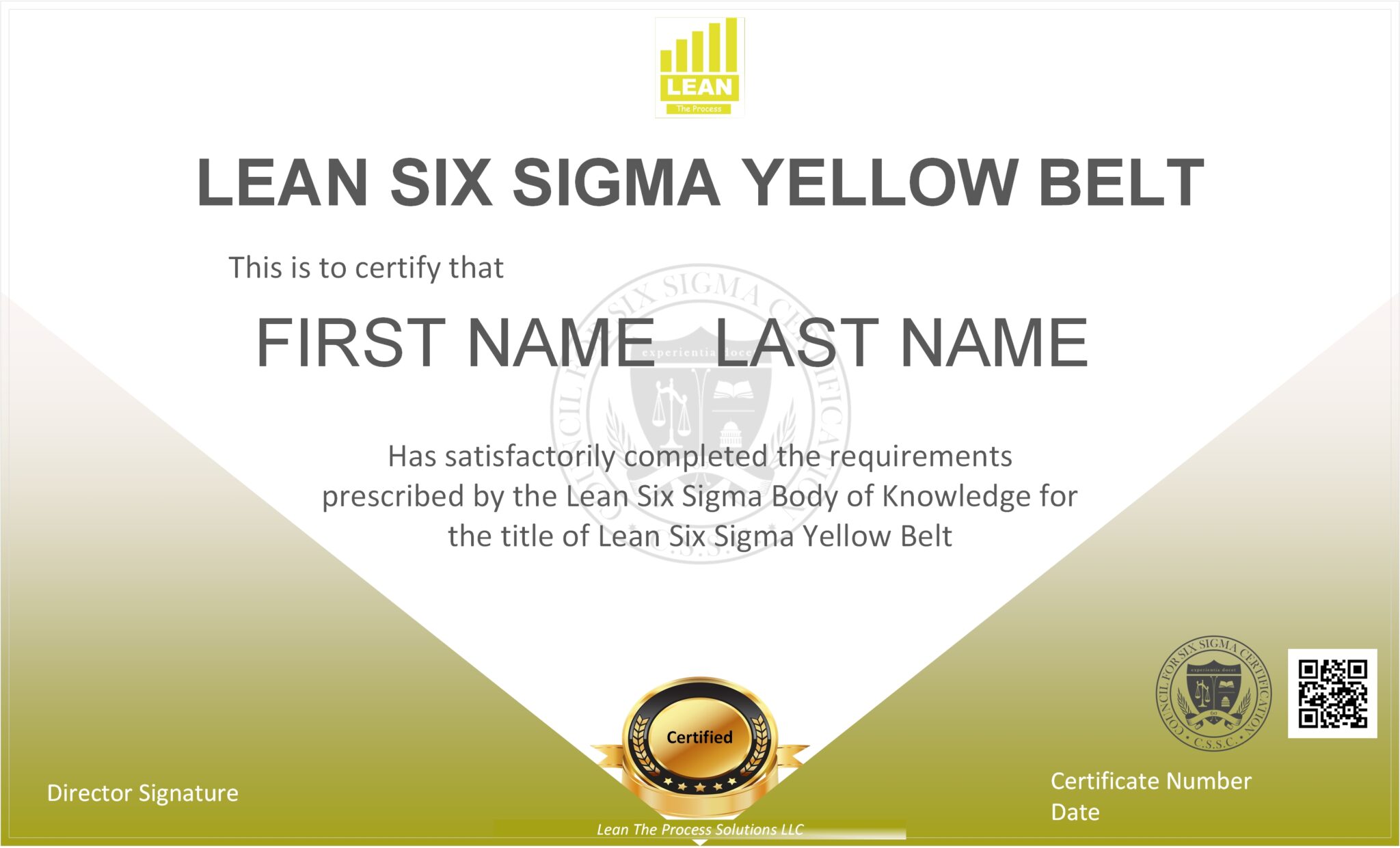 Lean Six Sigma Yellow Belt Certification - Lean The Process